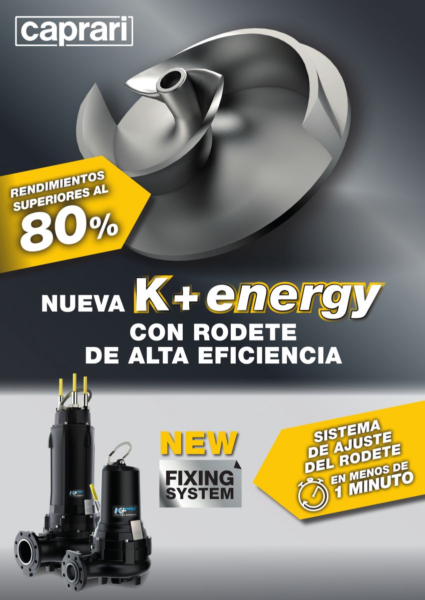 Bomba Caprari K+ energy, con nuevo rodete de alta eficiencia